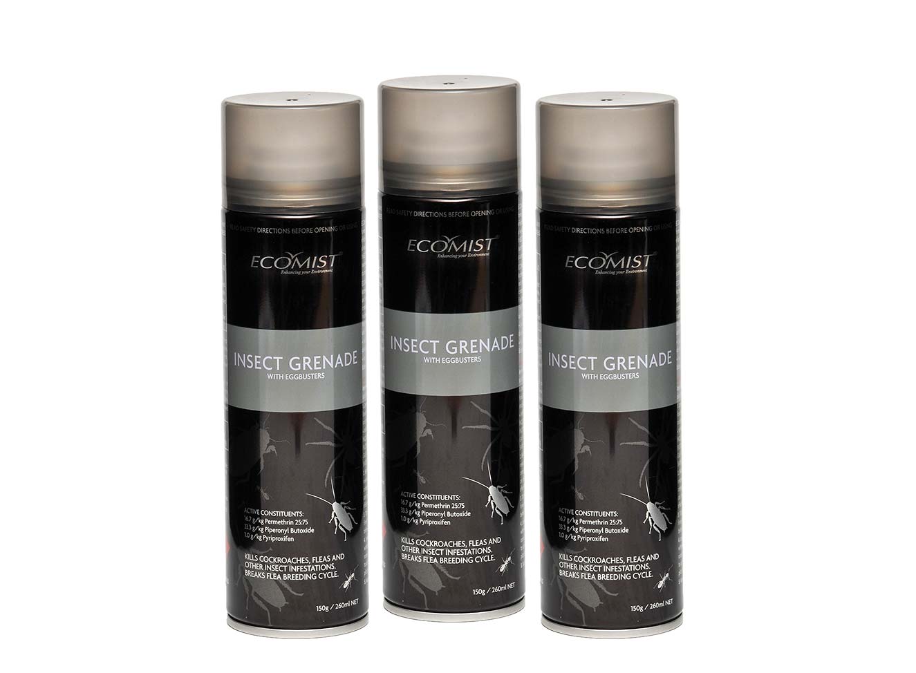 3x Insect Grenade 125g Cans | Ecomist Australia
