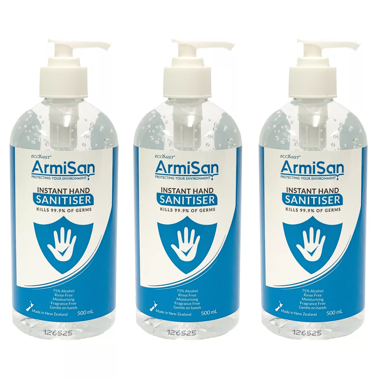 ArmiSan Hand Sanitiser 500ml Pump Bottle - 3 Pack | Ecomist Australia